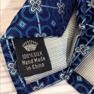 countess mara | Accessories | Countess Mara Necktie Silk Blue Print ...